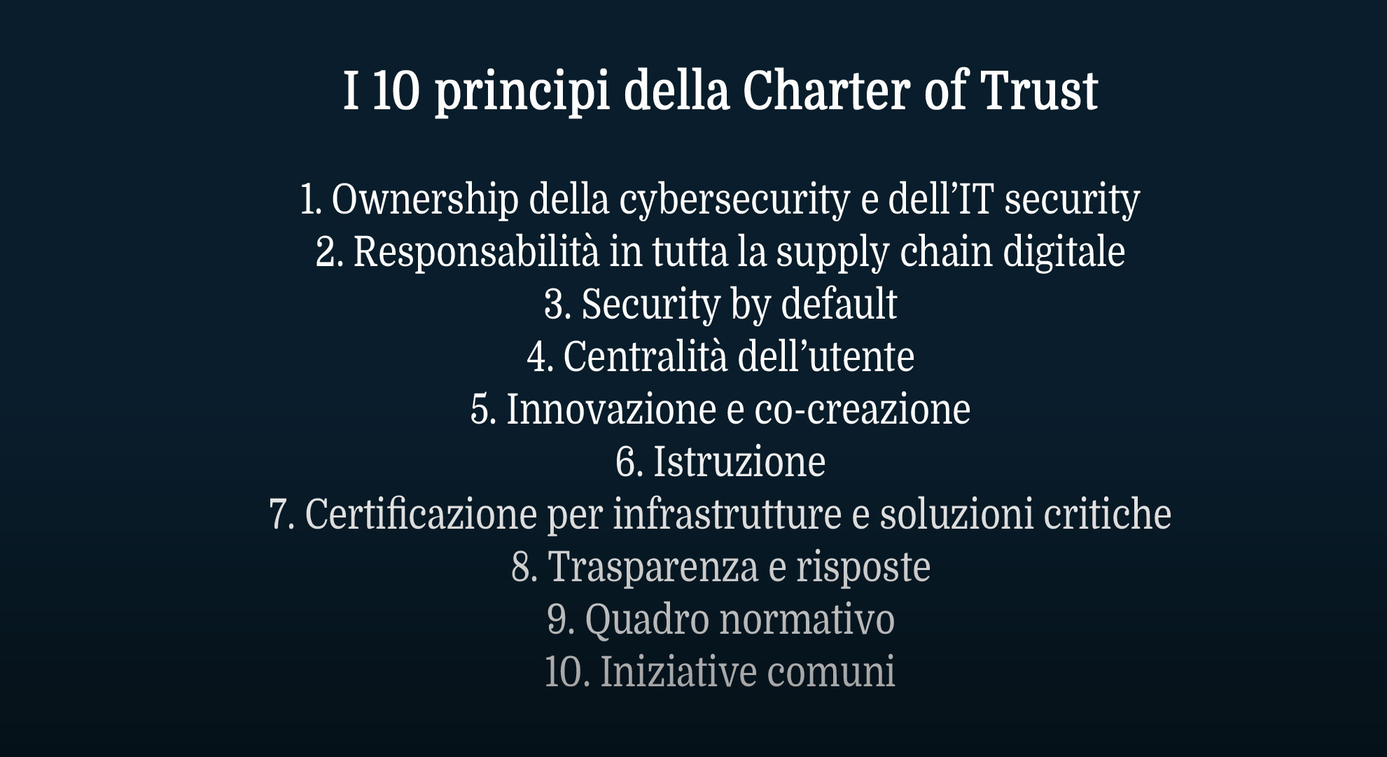 Charter of Trust: ecco i 10 principi per la sicurezza informatica